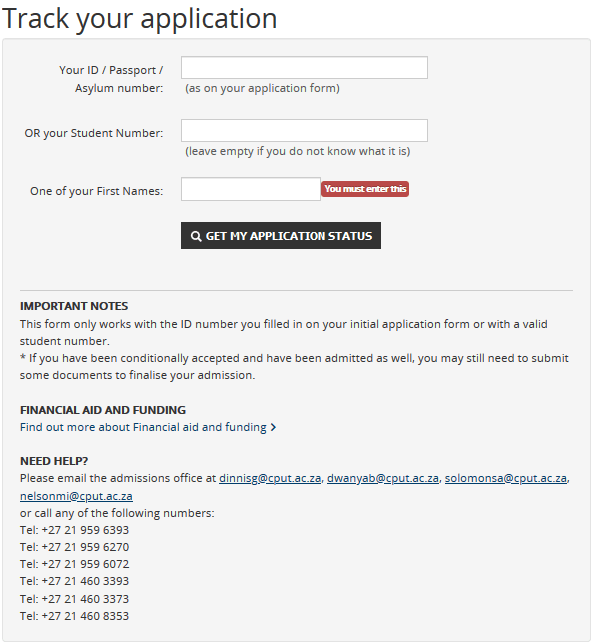How to Check CPUT Application Status Online