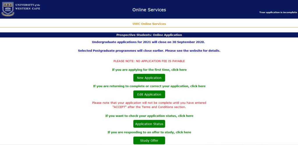 UWC Student Portal: University of the Western Cape Student Portal