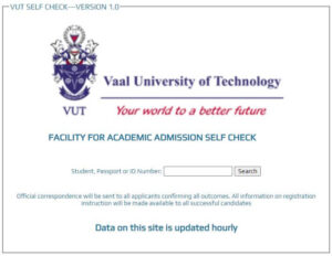VUT Status Check: How to Check Vaal University of Technology (VUT) Application Status