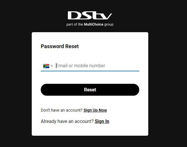 How to Reset DStv Now Login Password South Africa