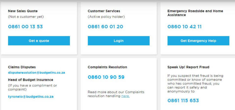 What is Budget Insurance Contact Number in South Africa?