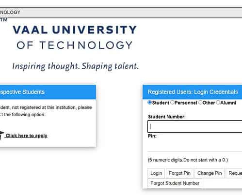 VUT ITS Student iEnabler Student Portal