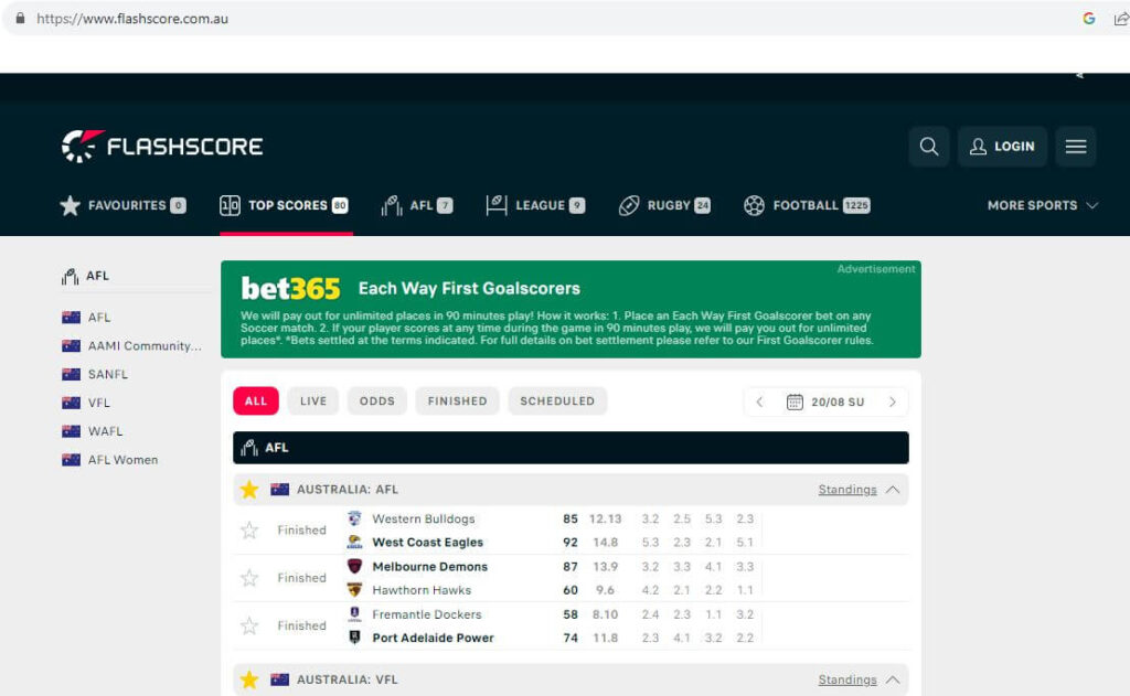 How Does Flashscore.com.au Mobile Work In Australia?