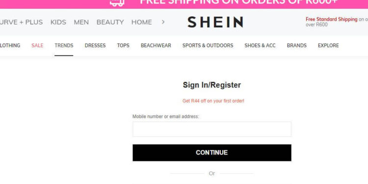 Shein Login South Africa: How To Login To Shein