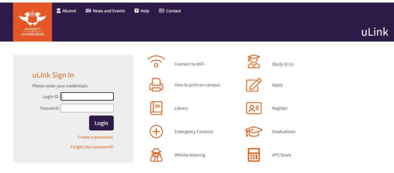 How To Log Into Your UJ uLink Student Account