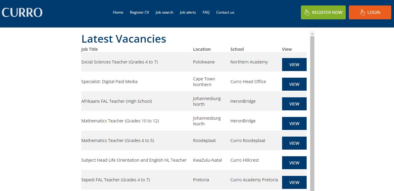 Curro Vacancies Login: How To Login & Apply For Curro Vacancies