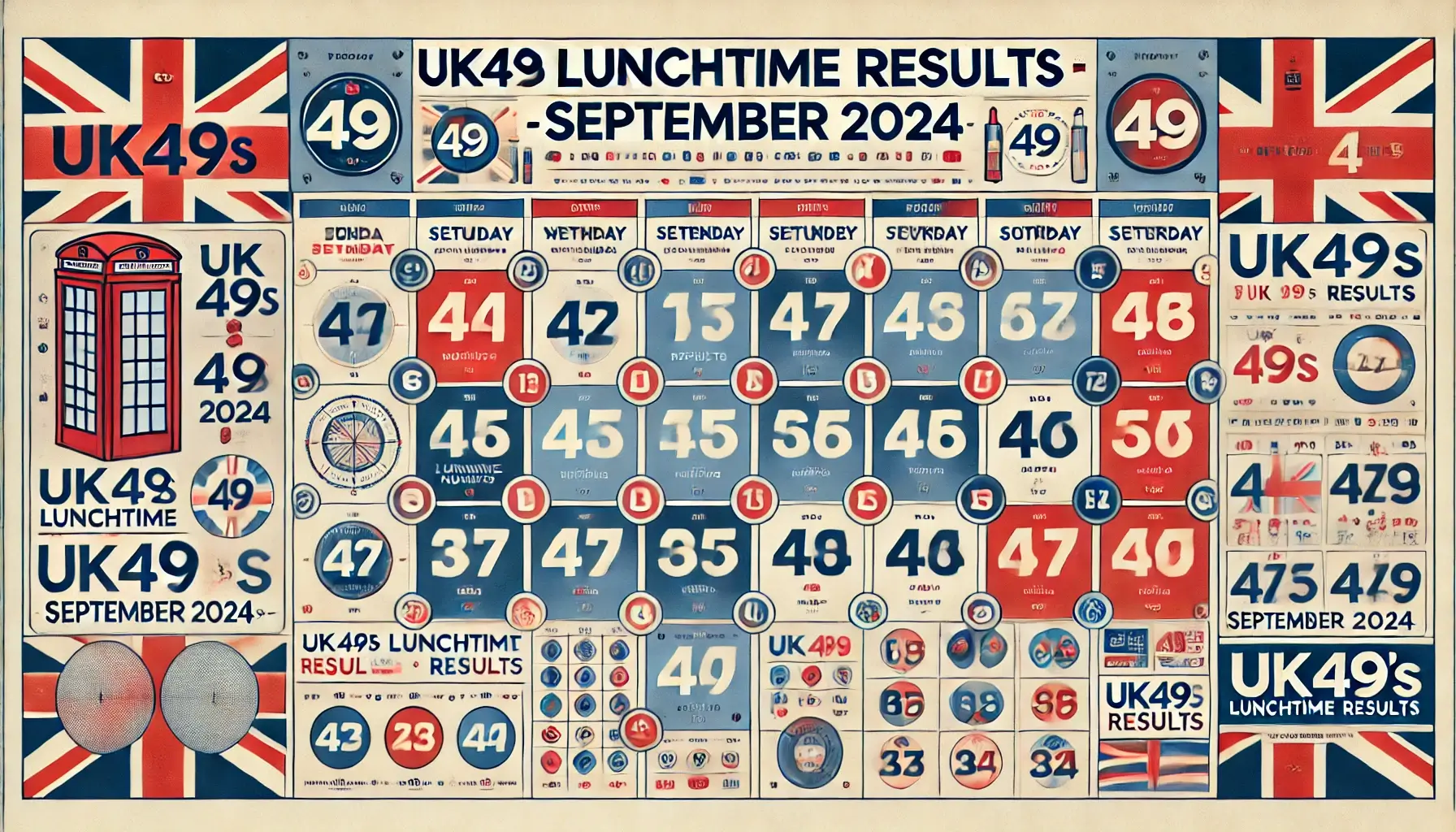 UK49s Lunchtime Results History September 2024