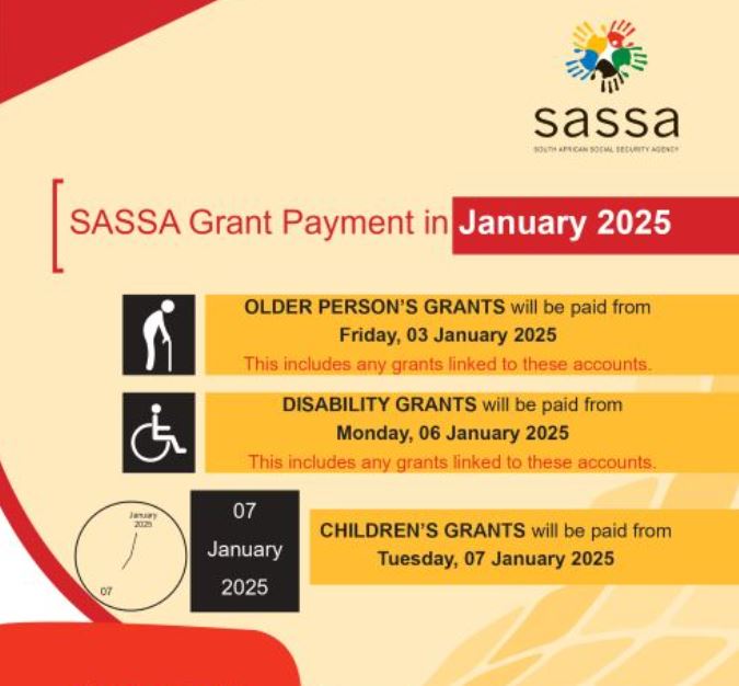 SASSA Payment Dates For January 2025
