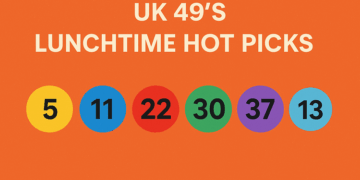 UK 49s Lunchtime KwikPiks for Sunday, 13 July 2025