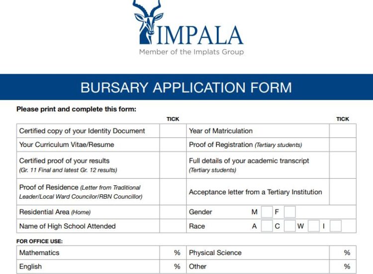 Apply For Implats Bursary Programme 2026