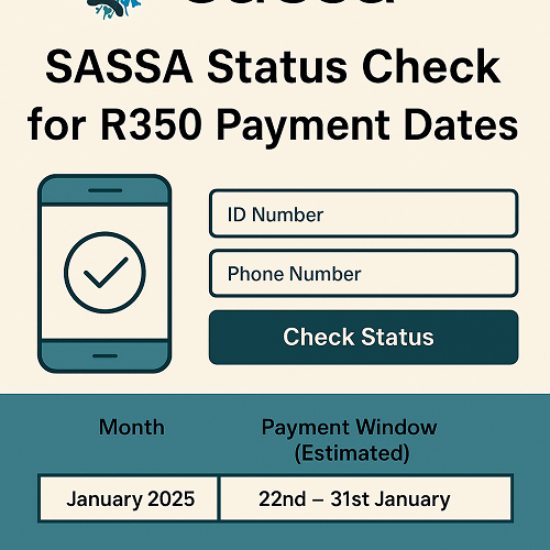 SASSA Status Check for R350 Payment Dates