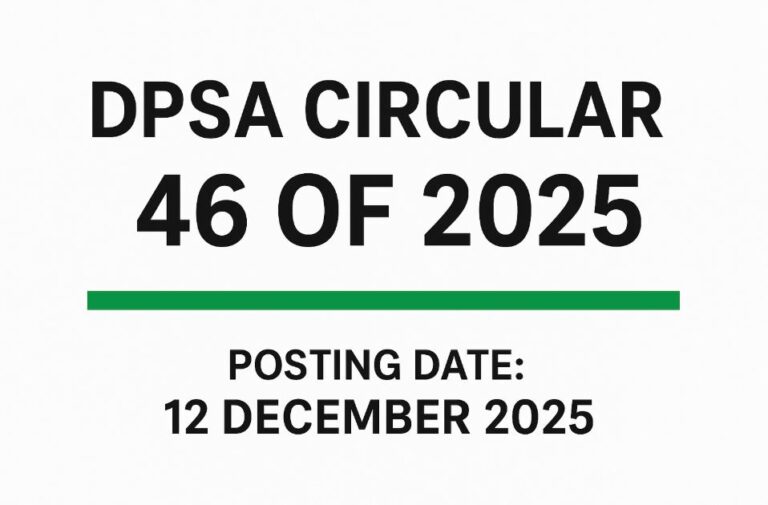 DPSA Circular 46 of 2025: Government Job Opportunities In South Africa
