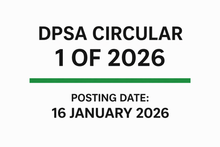 DPSA Circular 1 of 2026 – Government Vacancies in South Africa