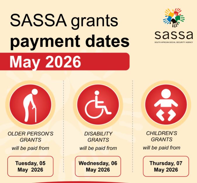 SASSA Grant Payment Dates for May 2026